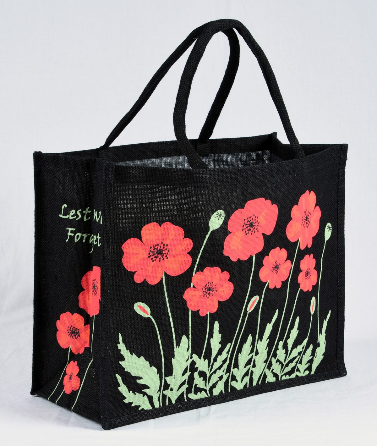 'Lest We Forget' Jute Poppy Bag - Air Force Museum of New Zealand